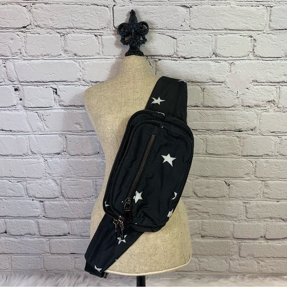 Sol And Selene | Bags | Sol And Selene Black With Stars Fanny Pack ...